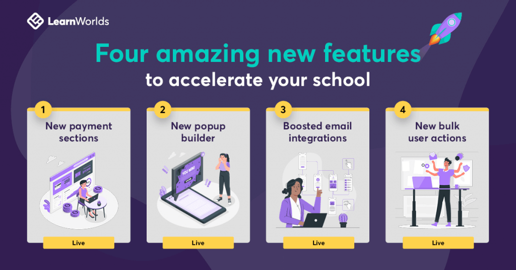 Introducing: Four Amazing New Features, in a Row | LearnWorlds Blog