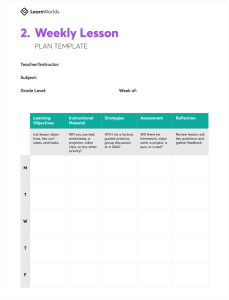 7 lesson plan templates to use in your online courses | LearnWorlds Blog