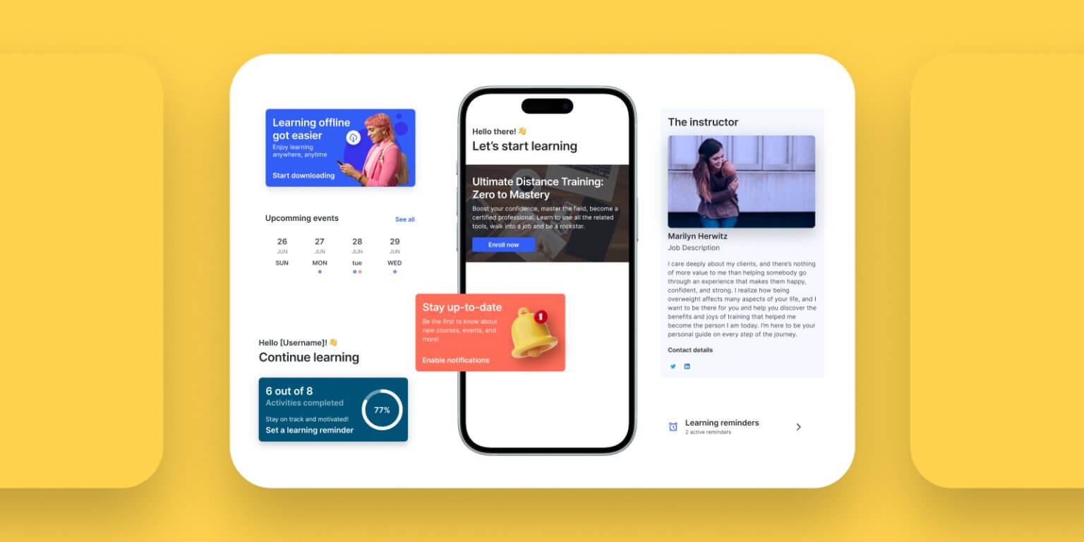 The All New Mobile App Builder Design Your Branded App With Total Freedom Learnworlds Blog