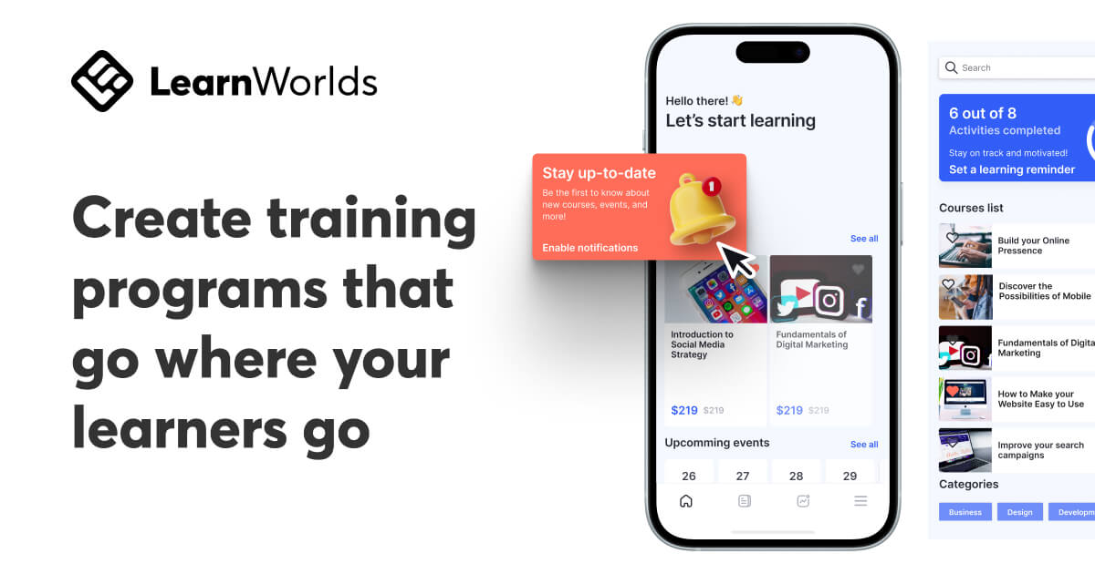 #1 Mobile LMS App Builder