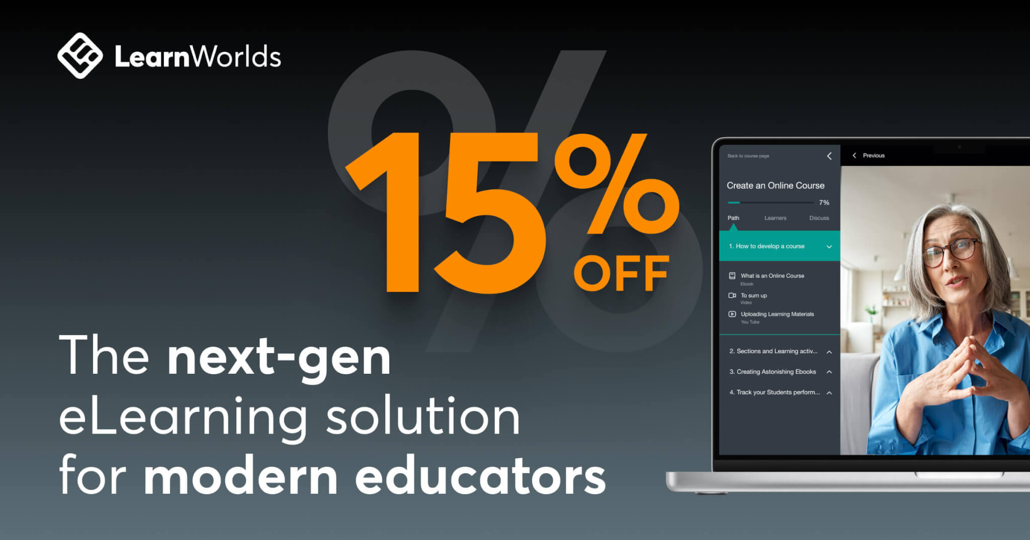 Premier eLearning solution, now with 15% off