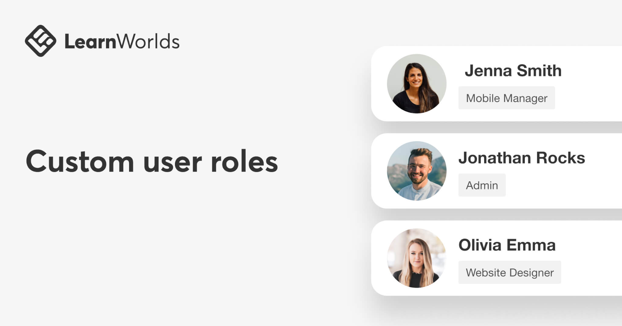 Role-based learning management system | LearnWorlds