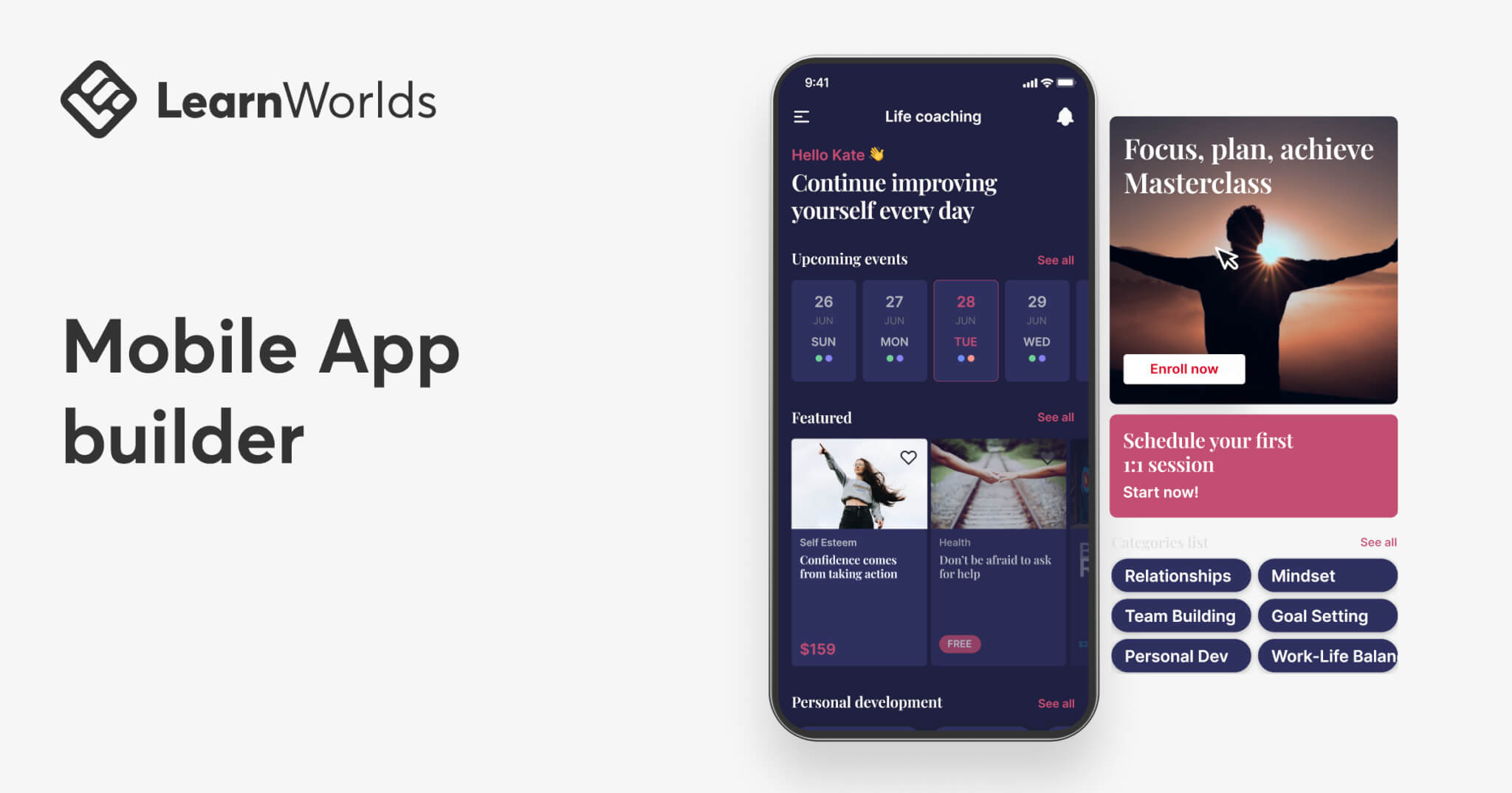 Mobile App Builder for eLearning - LearnWorlds