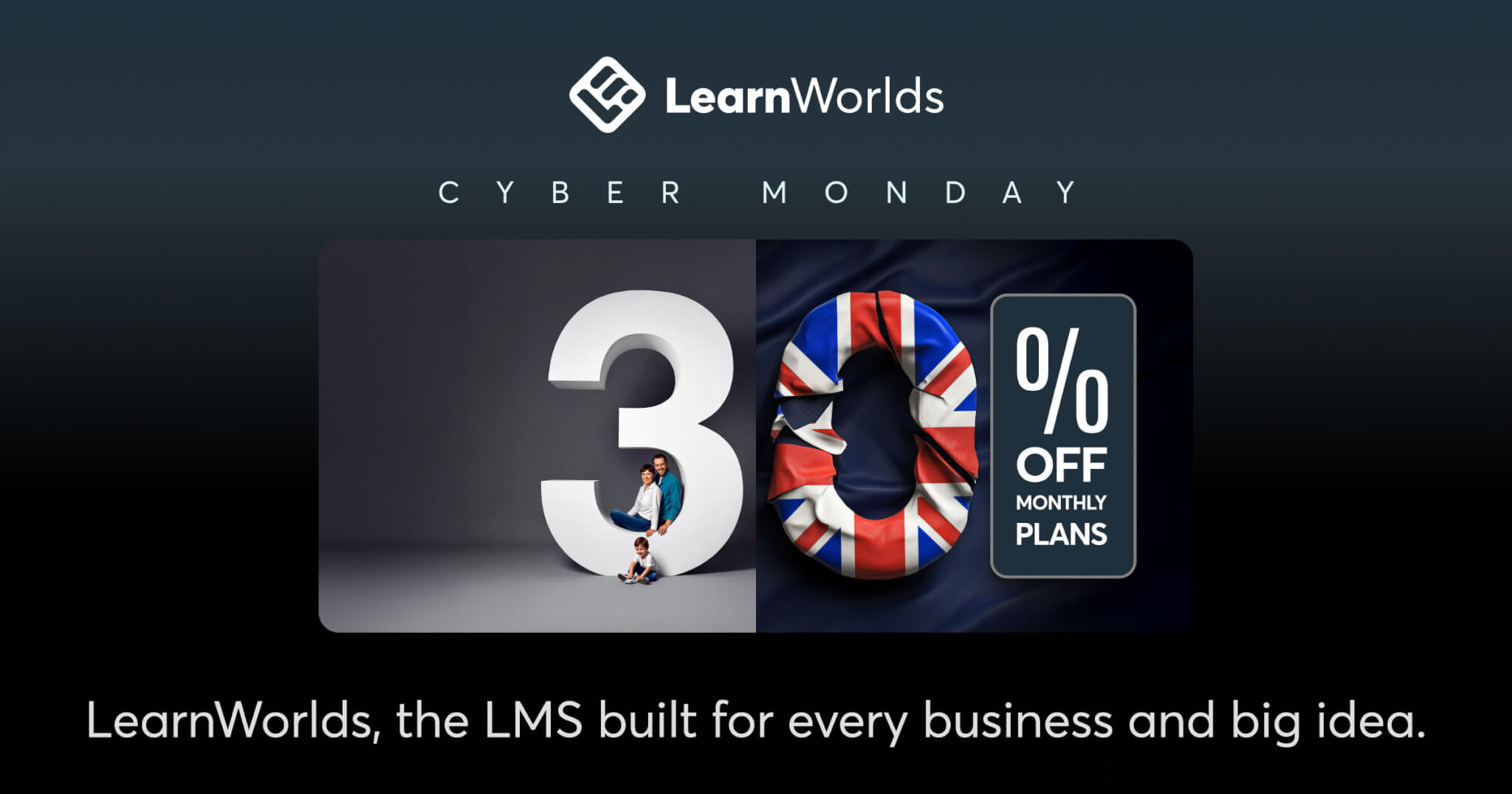 LearnWorlds Cyber Monday 2025 Deal – Save 30% on Monthly LMS Plans